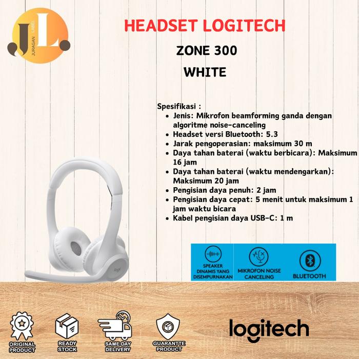 Jual LOGITECH HEADSET ZONE 300 Headset Bluetooth Wireless Original ...