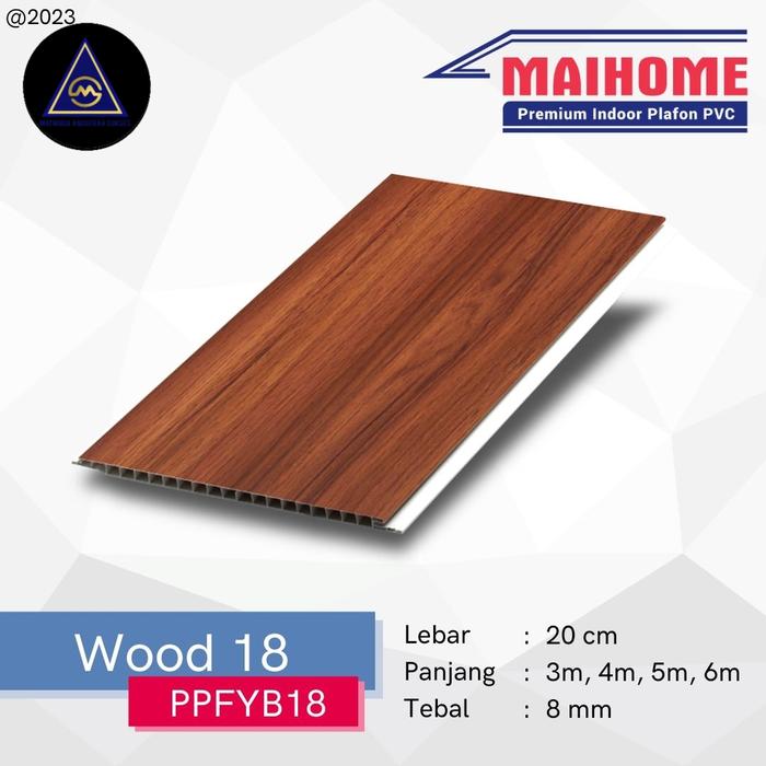 Jual plafon pvc motif kayu - WOOD 18, 5m - Kota Bandung - MATMUDA ...