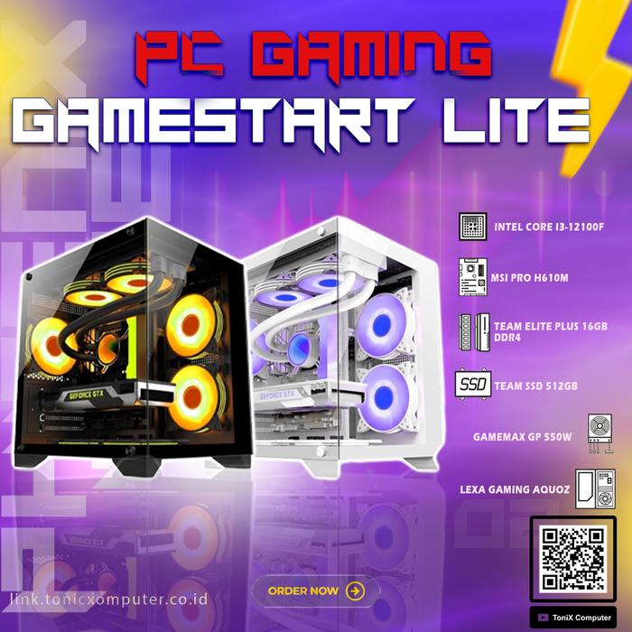 Promo PC Gaming ToniX Game Start Lite Intel i3 12100F | 16GB DDR5 ...