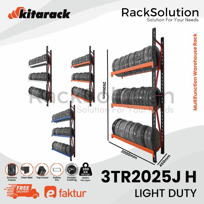 Jual KITARACK Tire Rack 3TR2025J Jointer Hitam Series Rak Ban Motor ...