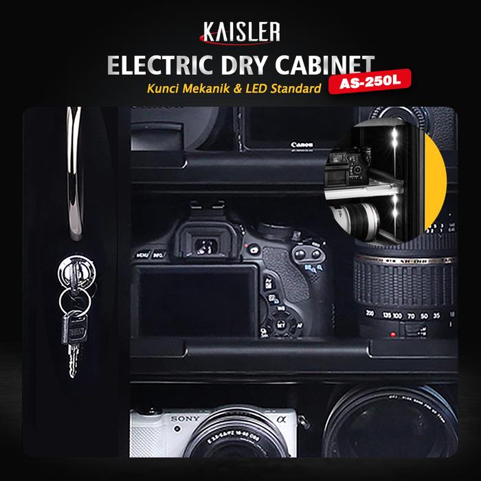 Jual Dry Box Cabinet Lemari Kering Simpan Kamera 250 Liter Kaisler AS ...