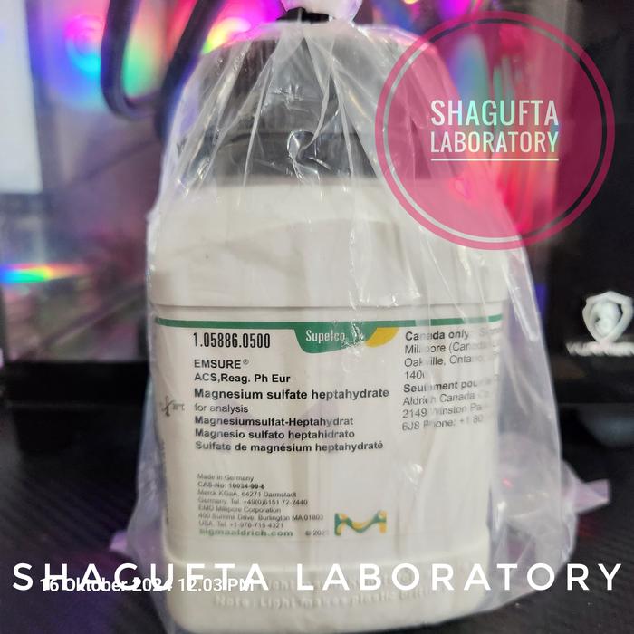 Promo MAGNESIUM SULFATE HEPTAHYDRATE FOR ANALISYS 500GR M E RCK 105886 ...