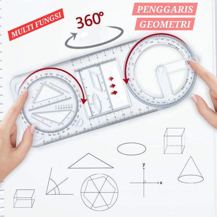 Jual TOKYOBERRY PENGGARIS GEOMETRI BUSUR SUDUT GAMBAR SEGITIGA ...