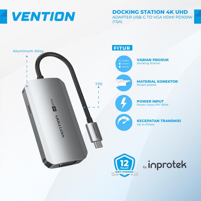 Promo Vention USB-C to HDMI PD Visual Docking Station Elite Dock Series ...