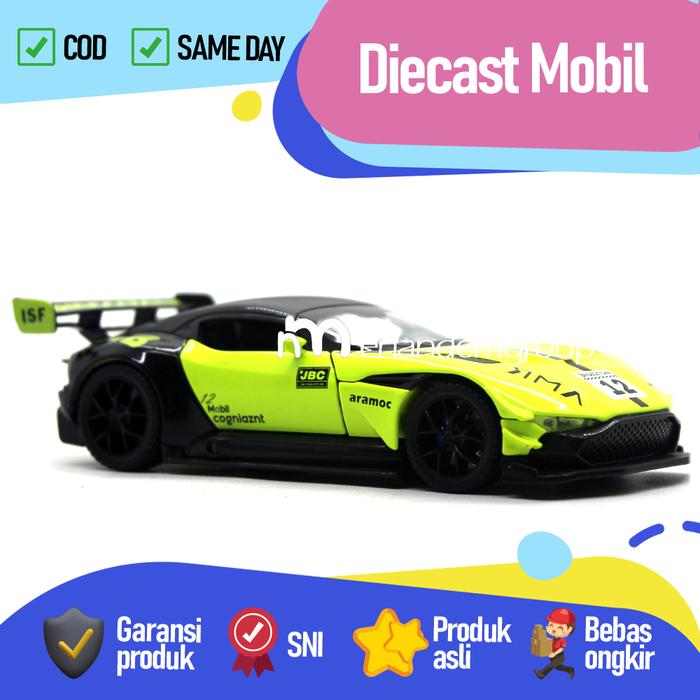 Jual Mainan Mobil Diecast Miniatur Sedan Balap Aston Martin Vulcan Besi ...