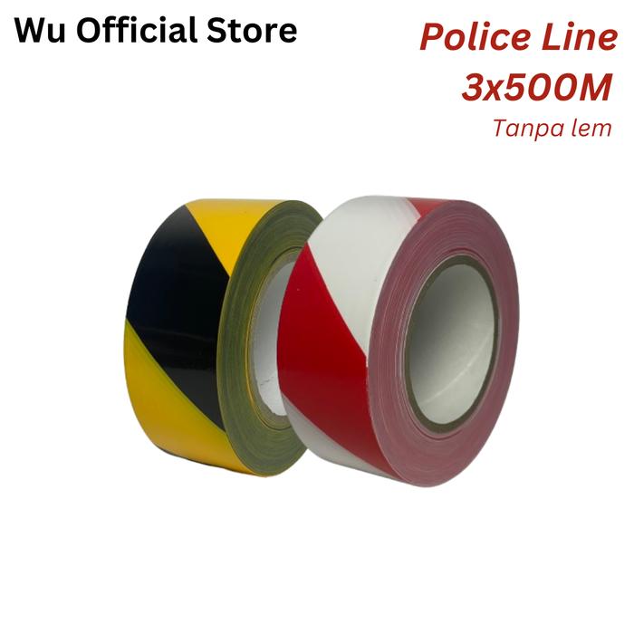 Jual Police Line Hitam Kuning / Garis Polisi SafetyLine 3 Inchi x 500 ...