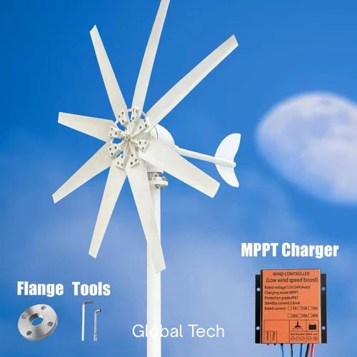 Jual Generator Wind Turbine Horizontal 800W PLTB 8 Bilah + Controller ...