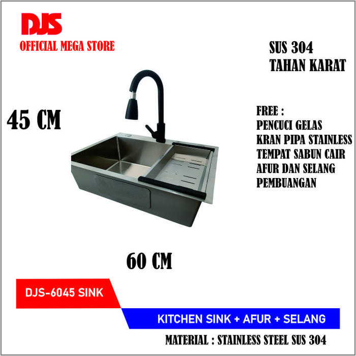 Jual PROMO Kitchen sink MUYA 6045 Stainless Stell / Kitchen sink 60 x ...
