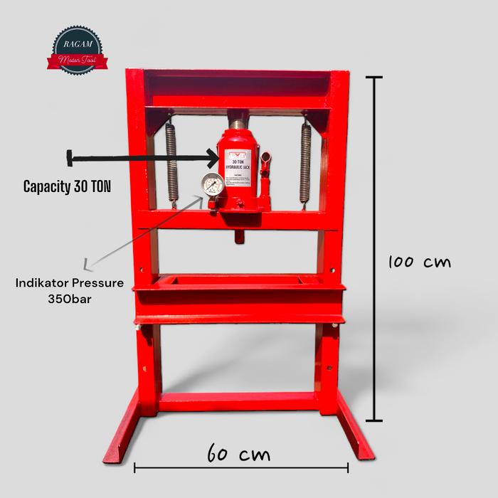 Promo Alat Press Hidrolik Dongkrak 30Ton Lengkap Pressure gauge Mesin ...