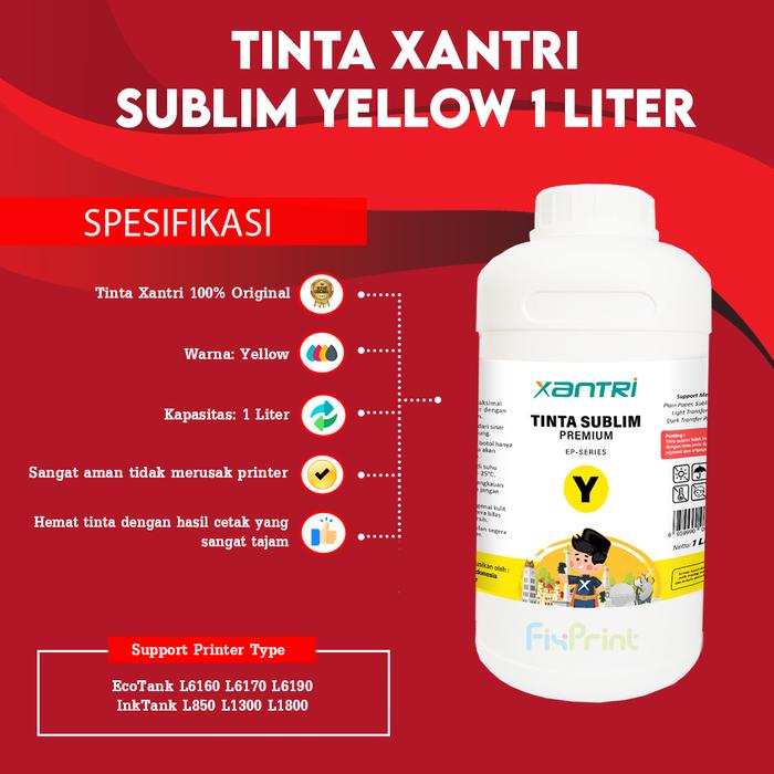 Jual Tinta Xantri Sublim CMYK 1 Liter Tinta Refill Sublim Sublime ...