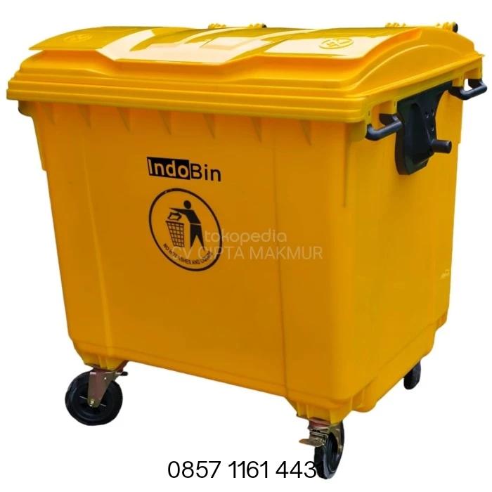 Jual Tempat sampah / bak sampah besar dorong kapasitas 1100 liter - kuning - Kota Bogor - CV ...