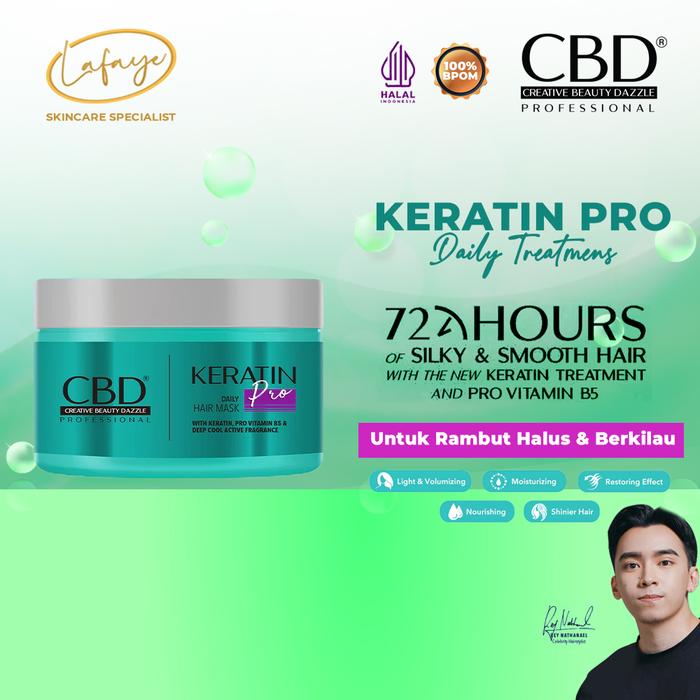 Promo CBD Professional Keratin Pro Daily Use Hair Mask - Masker Rambut ...