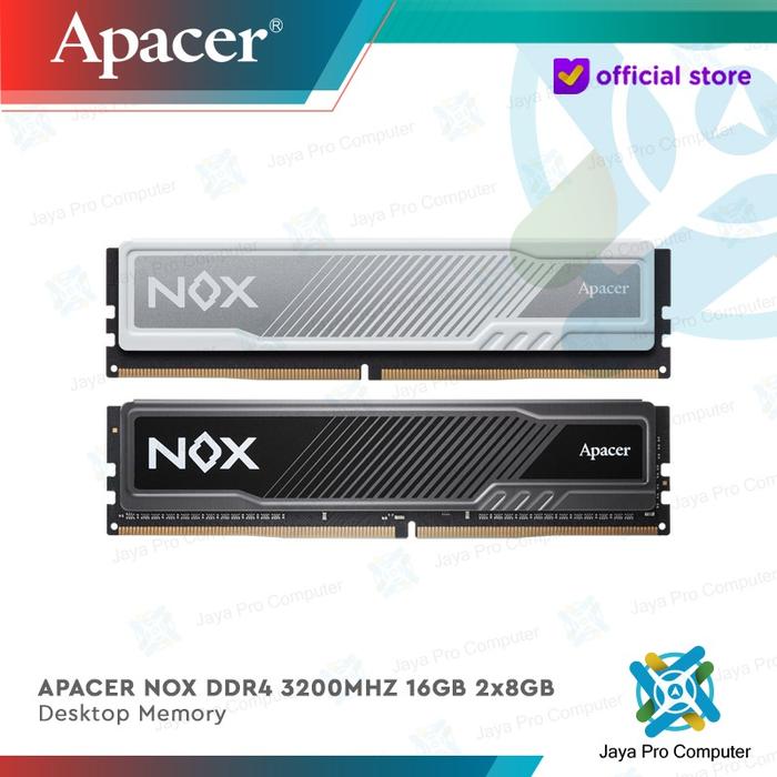 Promo Memory Apacer NOX DDR4 PC25600 3200Mhz 16GB 2x8GB Ram - Hitam ...