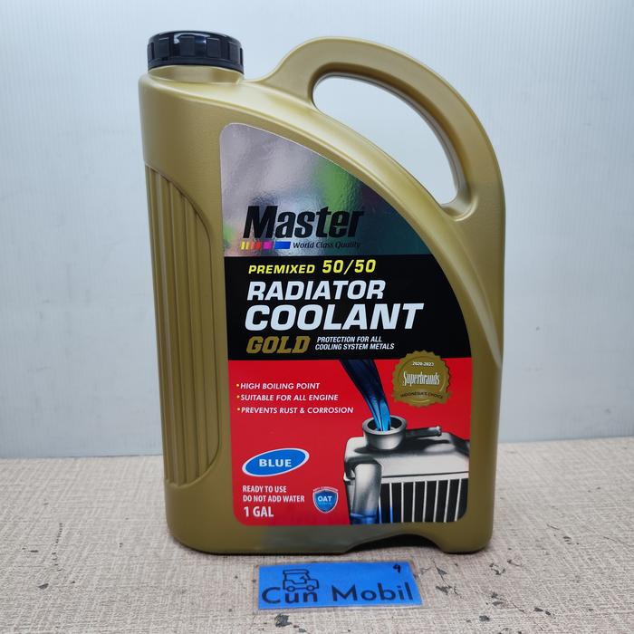 Jual Radiator Coolant Master 4 Liter warna hijau - 50/50 BIRU 4L ...