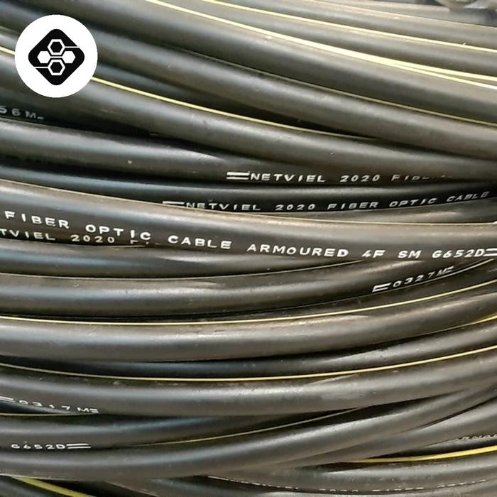 Jual Netviel Fo Adss Cable 4 Core SM Singlemode Armoured Outdoor Direct Buried G652D - 4C SM ...