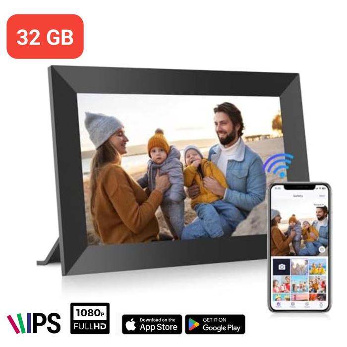 Promo FRAMEO Digital Photo Frame 10.1 Inch IPS LCD Touch WiFi Aplikasi ...