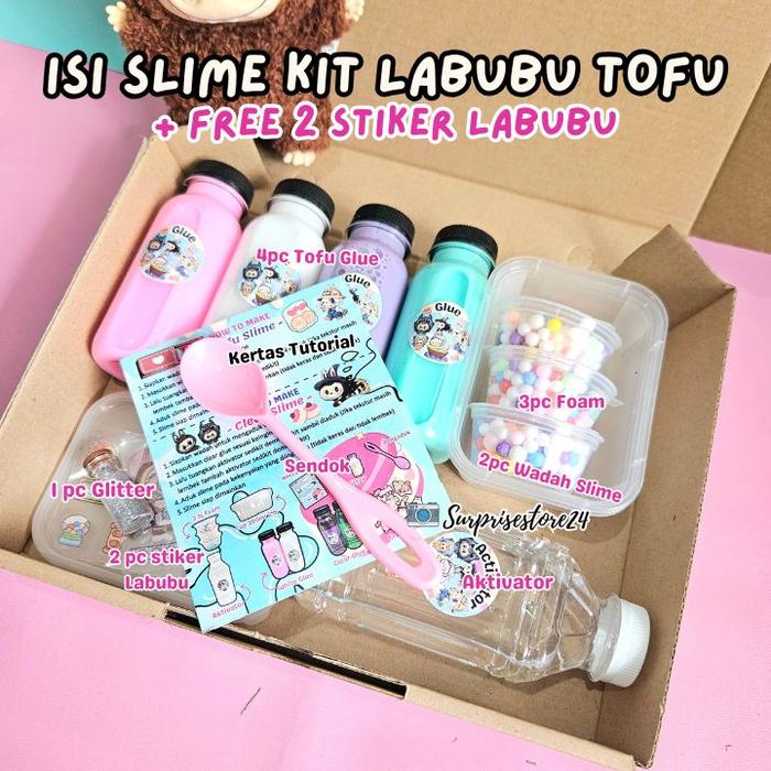 Jual Paket slime kit Labubu Lengkap/ Slime Labubu/ Slime kit labubu ...