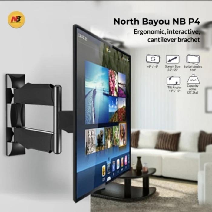 Jual Bracket TV Swivel North Bayou NB P4 32-55 Inch -Original ...