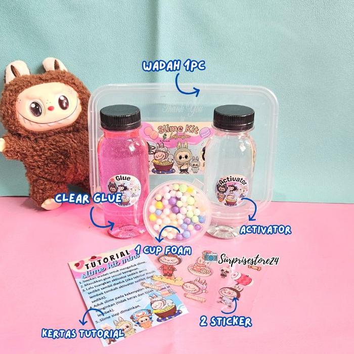 Jual Paket slime kit Labubu Lengkap/ Slime Labubu/ Slime kit labubu ...
