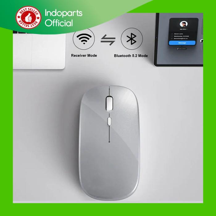 Jual MOUSE BLUETOOTH WIRELESS BLUETOOTH 2.4G SILENT RECHARGEABLE DENGAN ...
