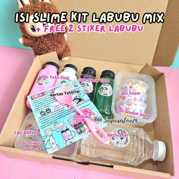 Jual Paket slime kit Labubu Lengkap/ Slime Labubu/ Slime kit labubu ...