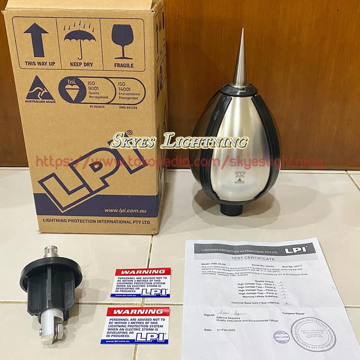 Jual Penangkal Petir LPI STORMASTER ESE - 30 SS / Radius 90 meter ...