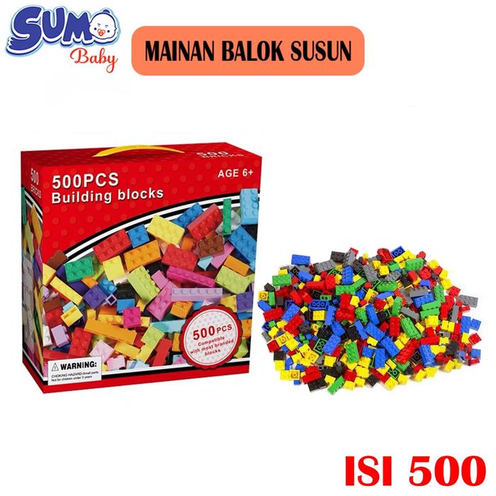 Promo Mainan Balok Blok Block Susun Edukasi Anak Brick Bongkar Pasang ...