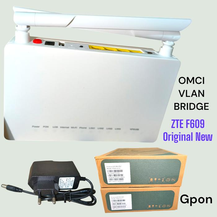 Jual modem ont zte f609 v3 new gpon original omci bridge vlan support ...