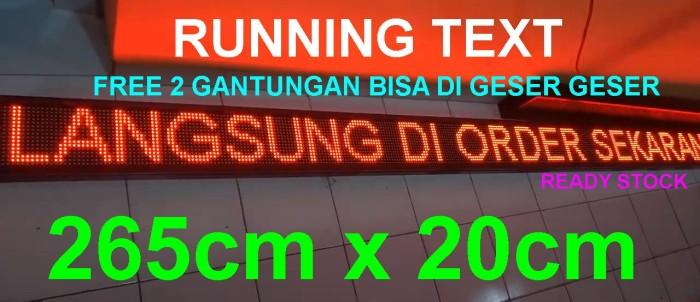 Promo 265cm x 40cm Running text led satu warna outdoor wifi led - Hijau ...
