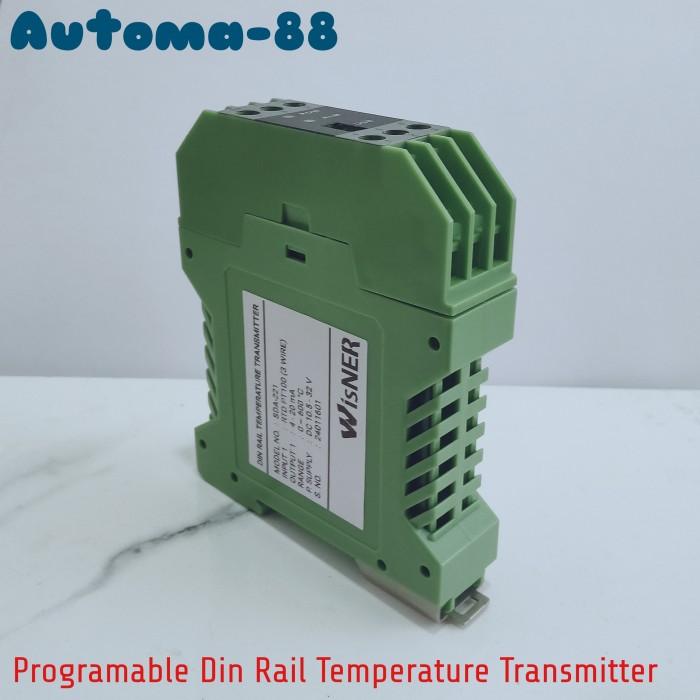 Jual WISNER SDA-221 Industrial DIN Rail Temperature Transmitter Output 4-20mA DC 24V Input RTD ...