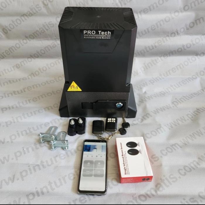 Jual PRO Tech Mesin Gerbang Otomatis Sliding 1000kg Black Smart Gate ...