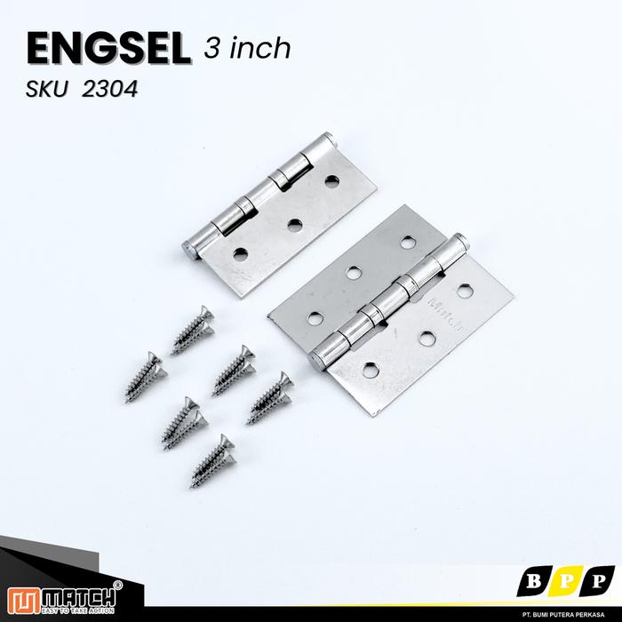 Promo Engsel Besi Pintu Jendela Tebal 1.2mm Free Sekrup Sepasang MATCH ...