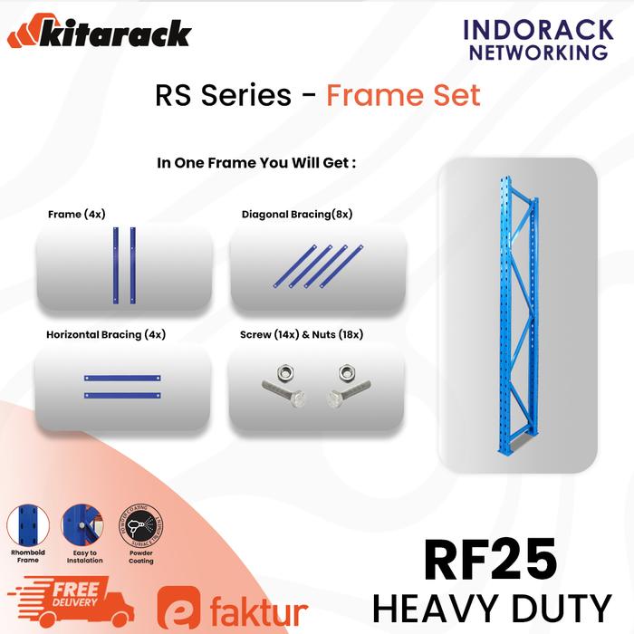 Jual KITARACK Heavy Duty Rack Frame Tiang Tambahan Rak Gudang R Series ...