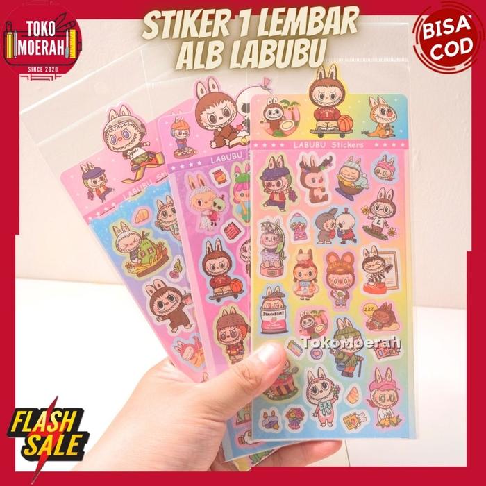 Jual STIKER LABUBU ALB 1 LEMBAR STIKER UNIK LABUBU LUCU STICKER ...