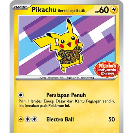Jual Pikachu batik promo Indonesia journey card pokemon pikachu berkemeja batik promo tcg - Xatu ...
