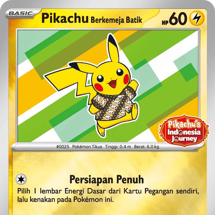 Jual Pikachu batik promo Indonesia journey card pokemon pikachu berkemeja batik promo tcg - Xatu ...