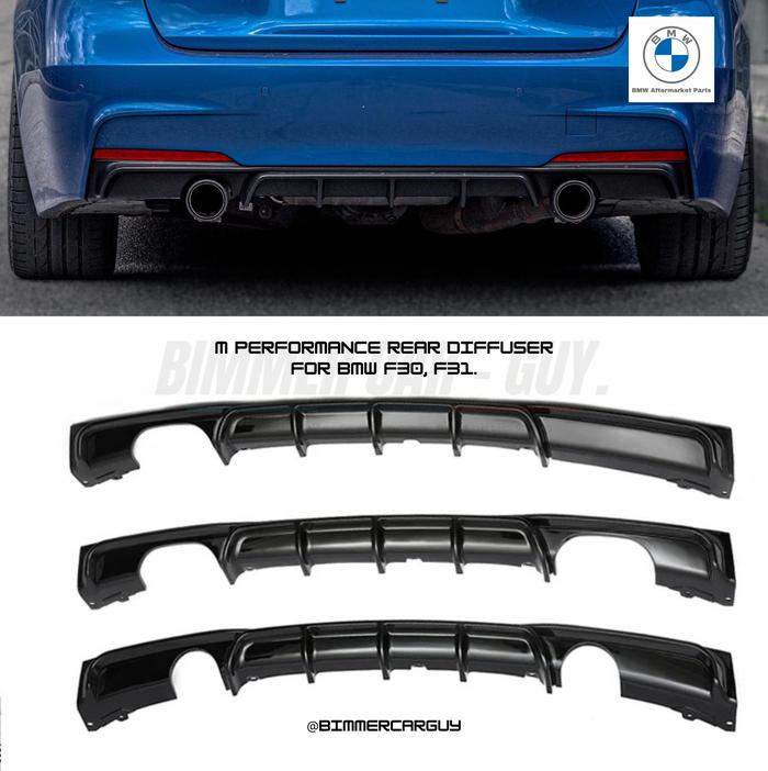 Jual M Performance Rear Diffuser for BMW F30, F31 M Sport. - Gloss ...