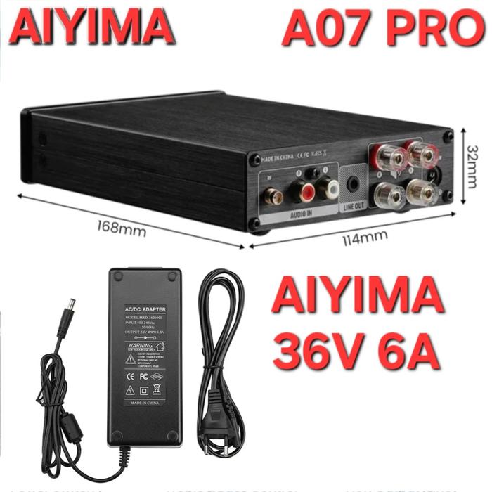 Jual AIYIMA A07 PRO Amplifier 2x300w TPA3255 Class-D Amplifier w BT 5.2 ...