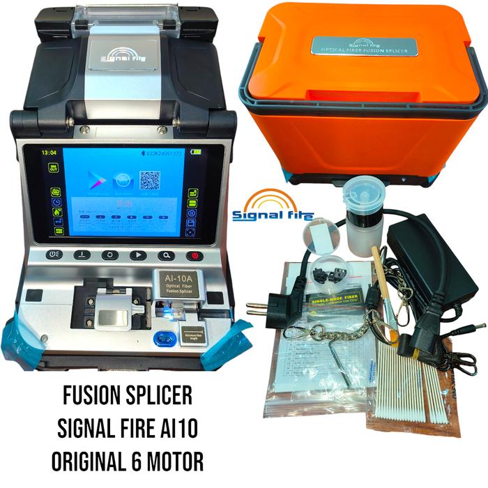 Jual fusion splicer signalfire ai6 original signal fire alat sambung fo ...