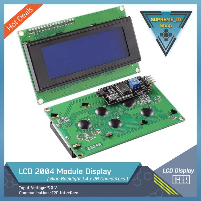 Jual LCD2004A 2004A I2C IIC LCD Display Monitor Module Blue Green ...
