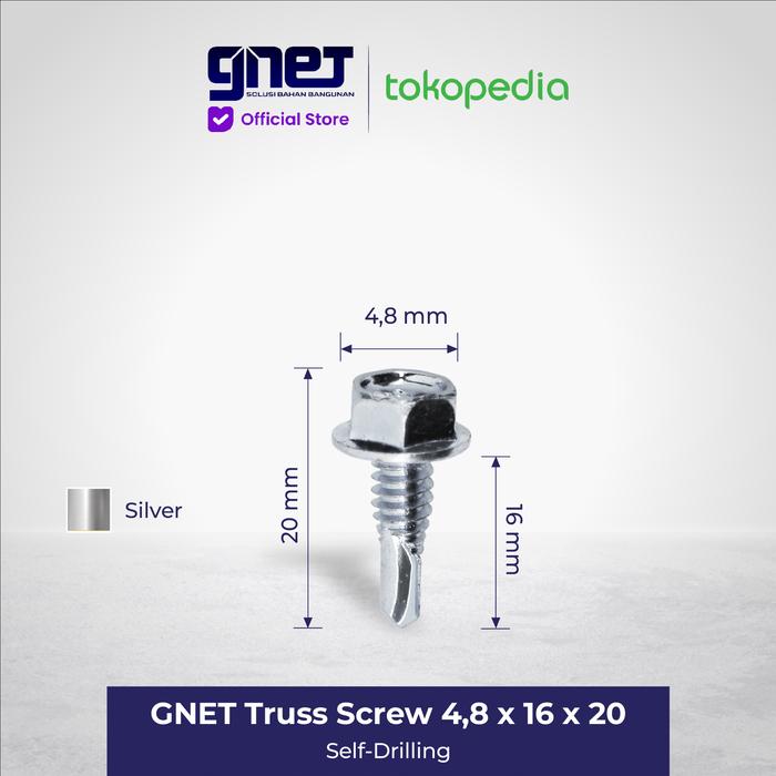 Jual GNET Truss Screw | Skrup Baja Ringan Self Drilling - 4,8 x 16 ...