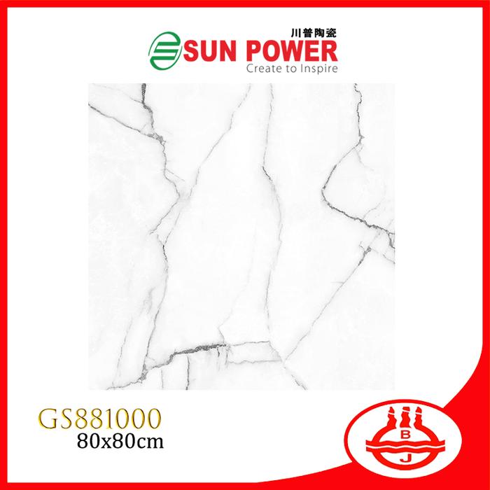 Jual Sunpower 80x80 GS881000 Corinto White Granit Granite Glossy Licin ...