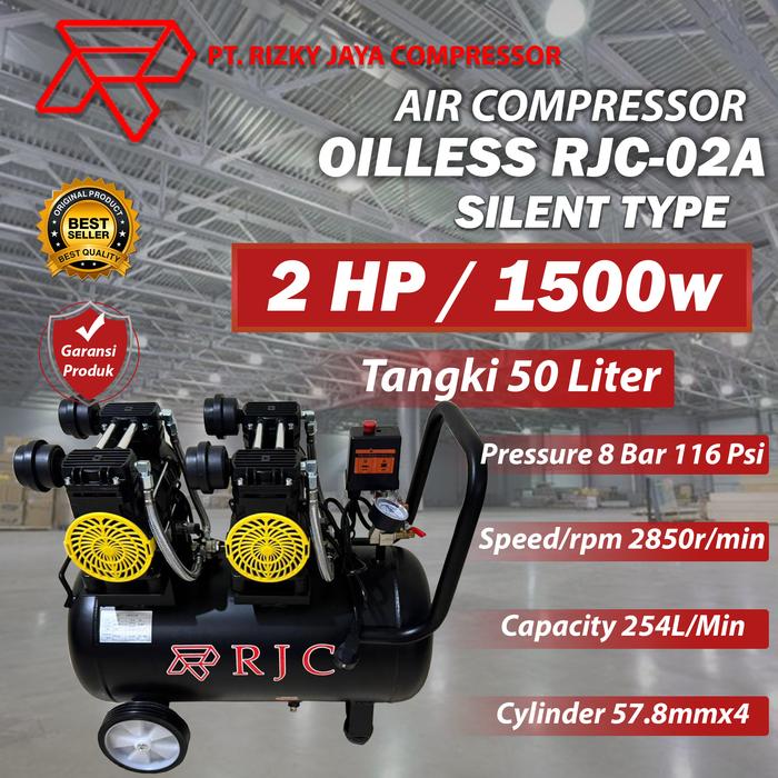 Jual Kompresor Silent Oilless 1hp 2hp 3hp 4hp Compressor Oiless listrik ...