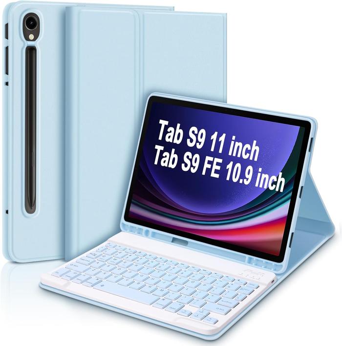 Jual GOOJODOQ Keyboard Case set for Samsung Tab S9 / S9 FE 11" - Biru ...