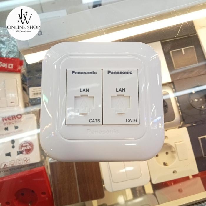 Jual Faceplate Data RJ45 Cat.6 1 Port include modular + Outlet Telepon ...