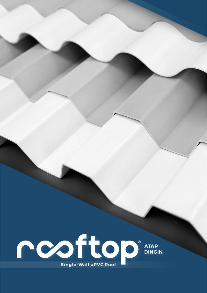 Jual ATAP DINGIN uPVC ROOFTOP GR (SINGLE LAYER) - 6m - 5 lbr, Putih ...