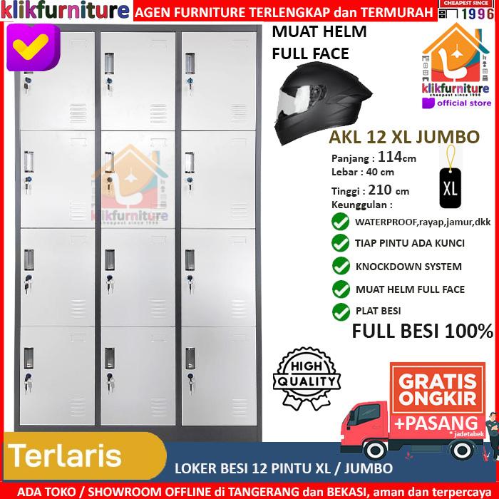 Promo Loker Besi Besar 12 Pintu Muat Helm Full Face AKL 12 JUMBO Cicil ...