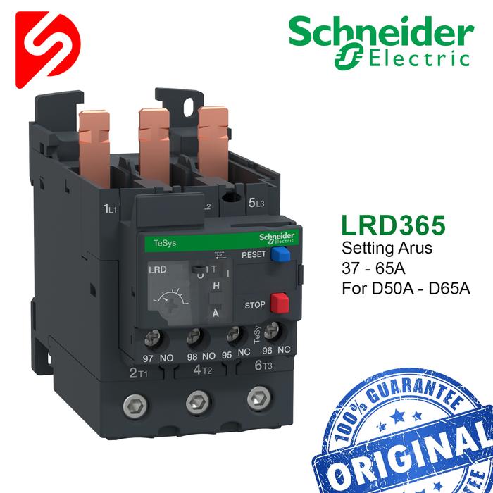 Jual Thermal Overload Relay LRD365 48-65A Termal Kontaktor Schneider ...