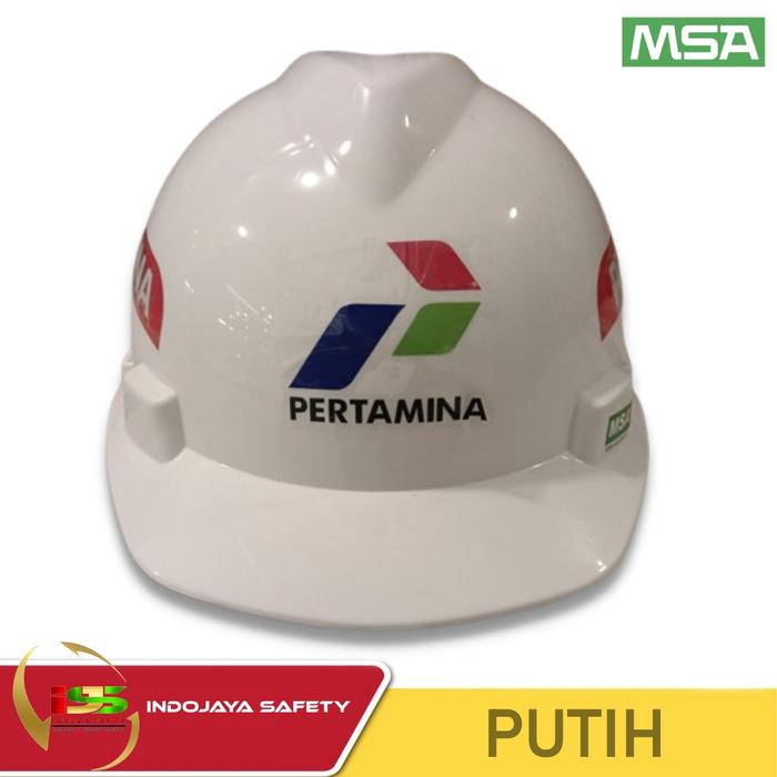 Jual Helm Safety Pertamina Standard SNI Warna Putih - Helm Safety MSA V ...