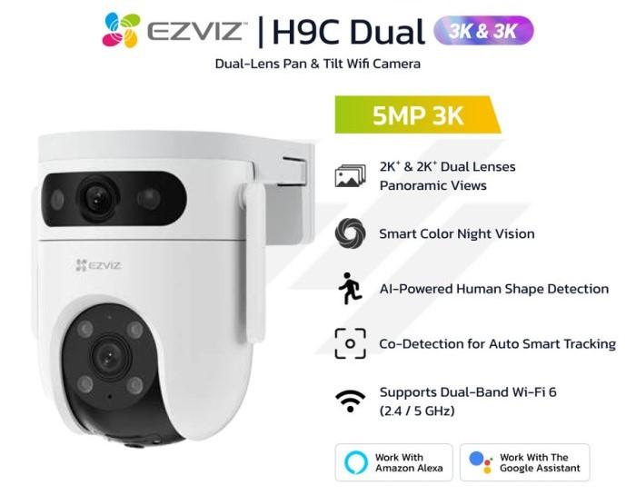 Jual EZVIZ H9c Dual Lens 3K (5MP+5MP) Smart Home Wifi Pan Tilt IP ...